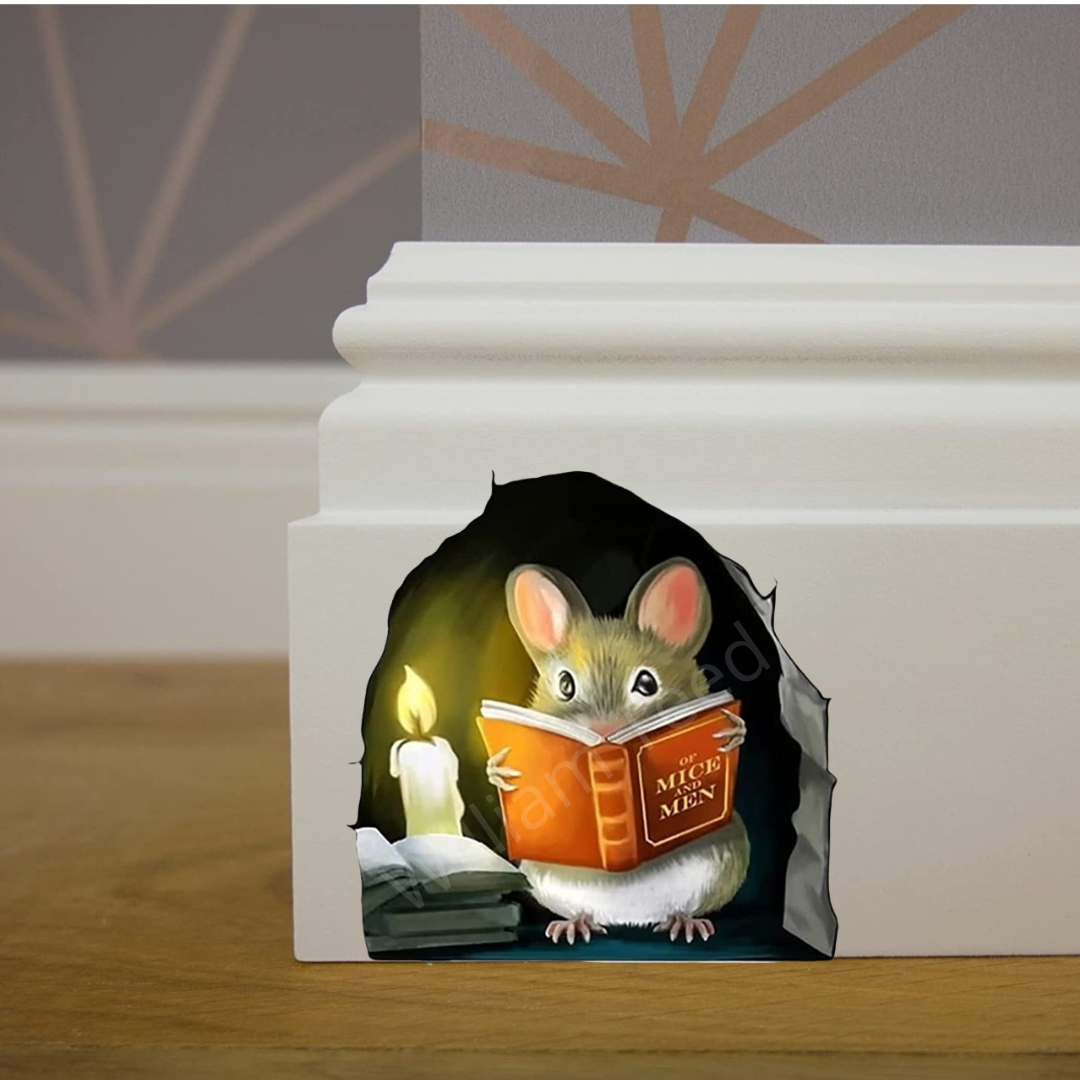 Mouse Reading Book 3D Wall Sticker Decoration Collection – Micesterpiece