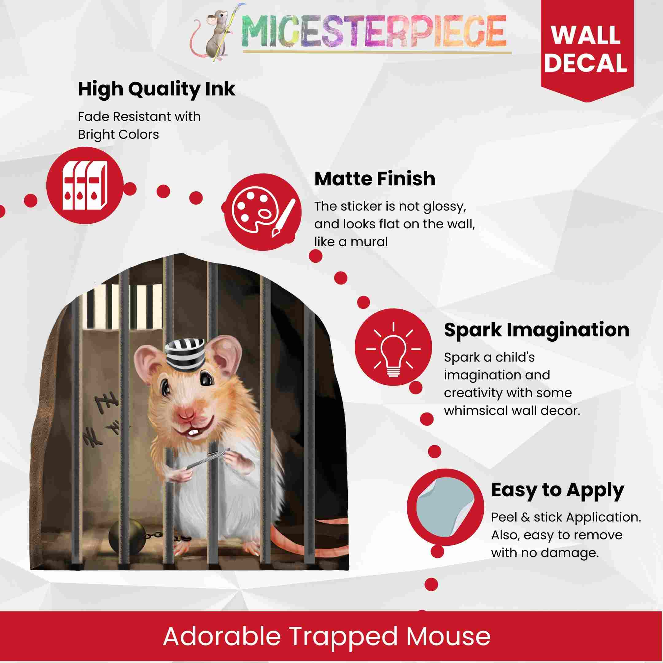 3D Mouse Trap Wall Decal - Micesterpiece – Micesterpiece